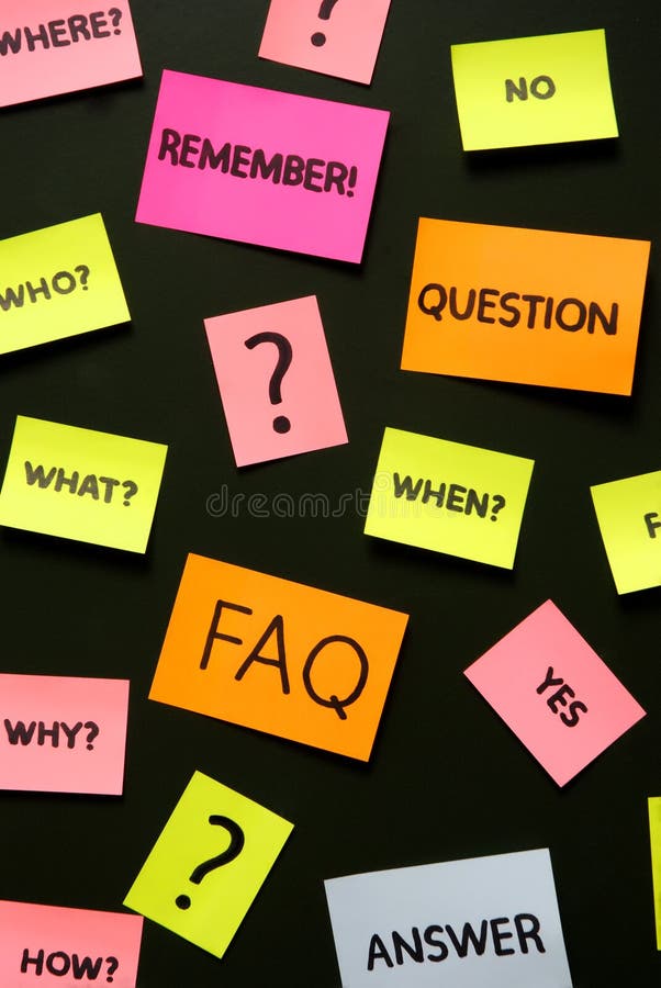Notes with Questions and Faq Stock Image - Image of medium, advice ...