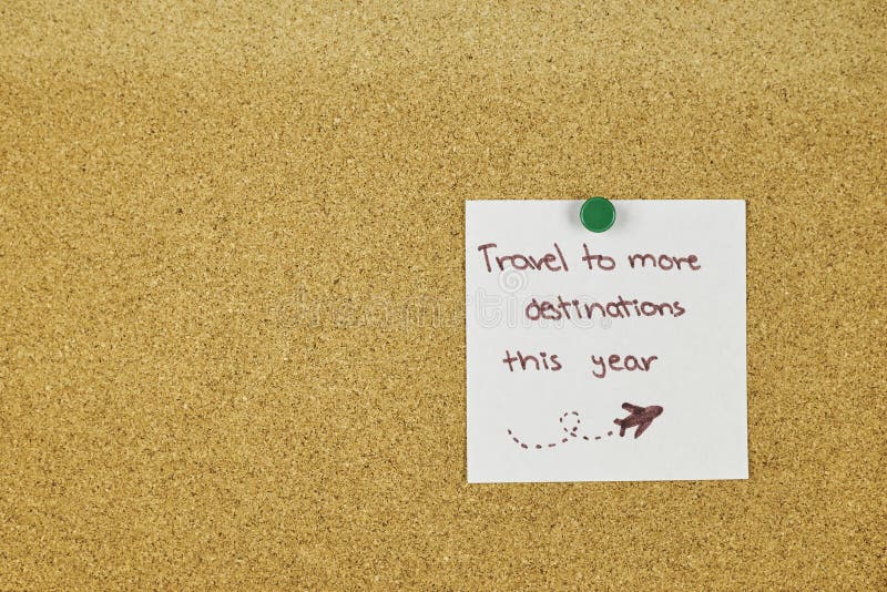 Notes of Resolutions and Goals on a Cork Board Stock Photo - Image of ...