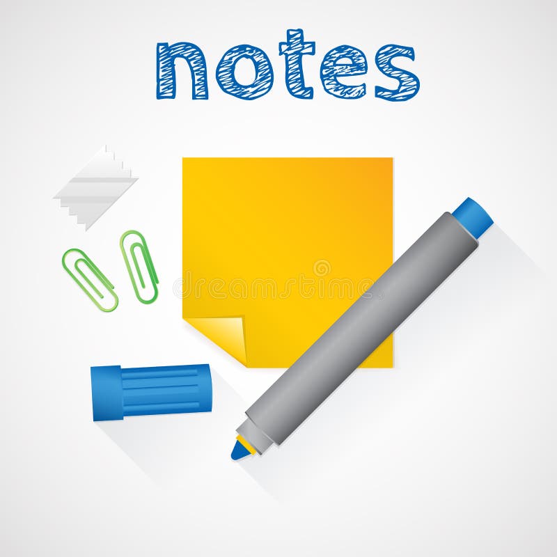 Notes. stock illustration. Illustration of business, adhesive - 78722137
