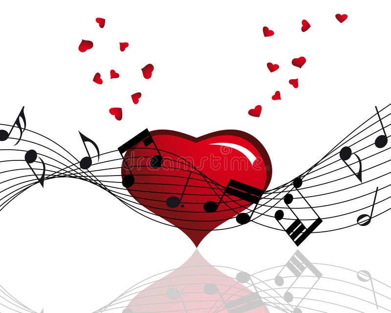 Heart made of music notes stock vector. Illustration of abstract - 26980694
