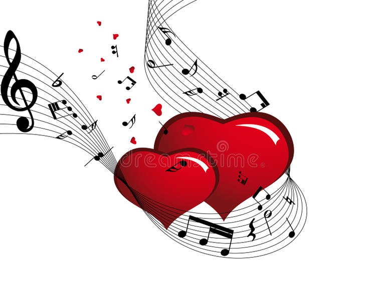 Music Notes Staff Heart Stock Illustrations – 215 Music Notes Staff ...