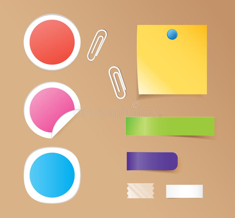 Notes, stickers. stock illustration. Illustration of purple - 78721919