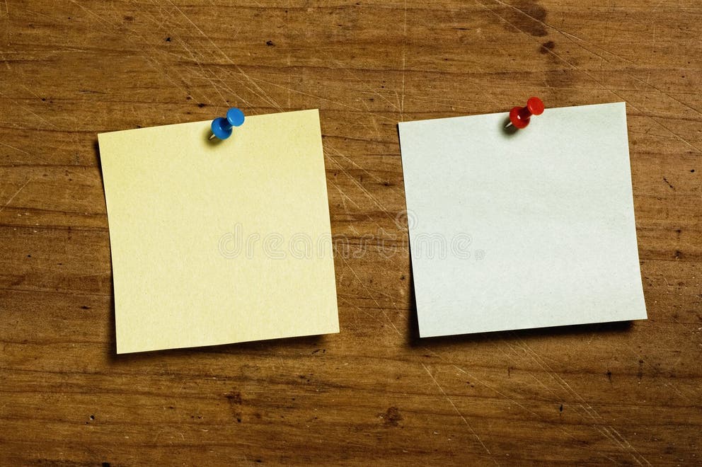 Notes with Tack. stock photo. Image of paper, sticky, clip - 5365696