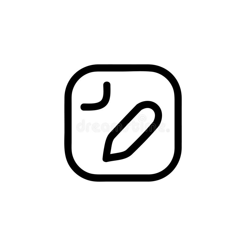 Notes Vector Icon, Isolated on White Background. Stock Vector ...