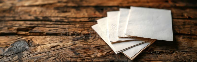 Notes on Wood: Three Paper Pieces on a Rustic Background Stock ...
