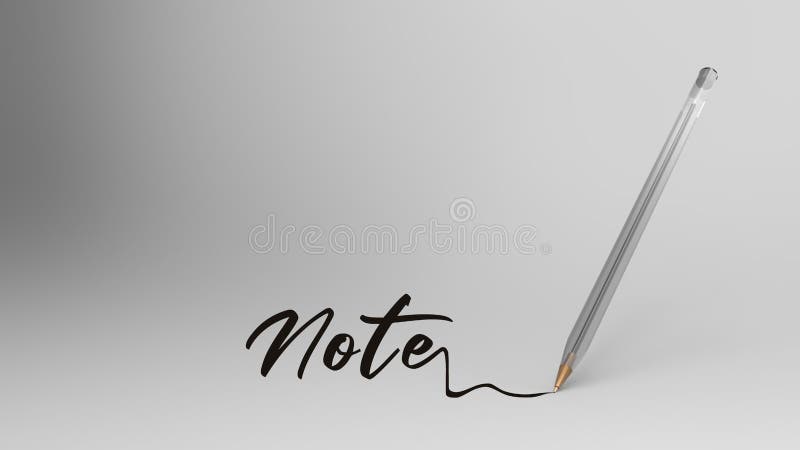 Notes, Notes Word Written with Calligraphy with Transparent Plastic ...