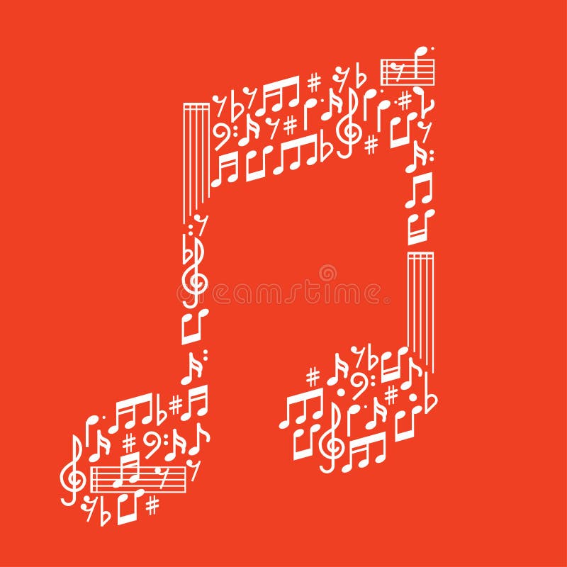 Notez La Silhouette De Signe Illustration de Vecteur - Illustration du ...