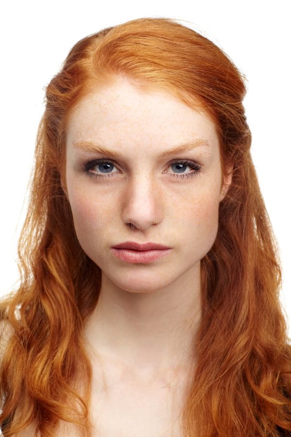 Nothing Beats an Intense Stare. an Attractive Redhead Looking at the ...