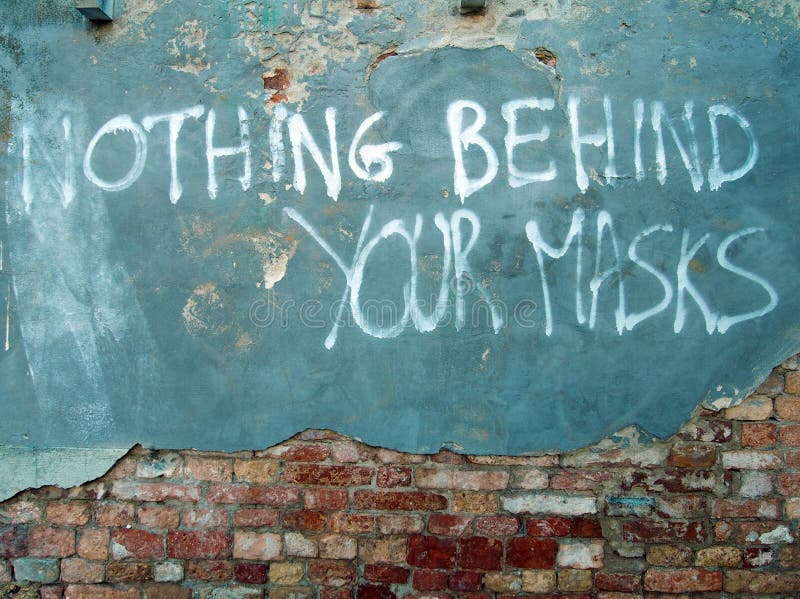 Nothing behind your masks stock photo. Image of city - 88825060
