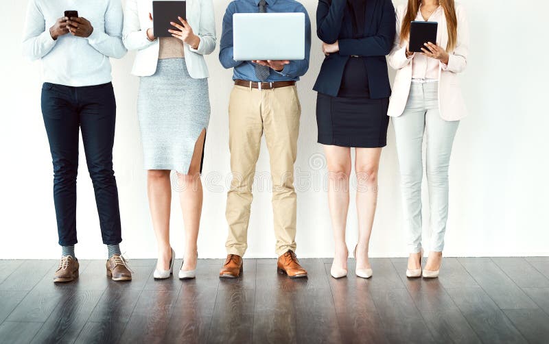 Nothing Can Distract Them from Their Devices. Unrecognizable Work ...