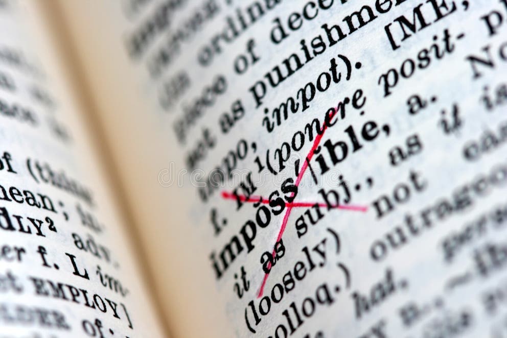 Nothing is impossible stock photo. Image of definition - 22551656