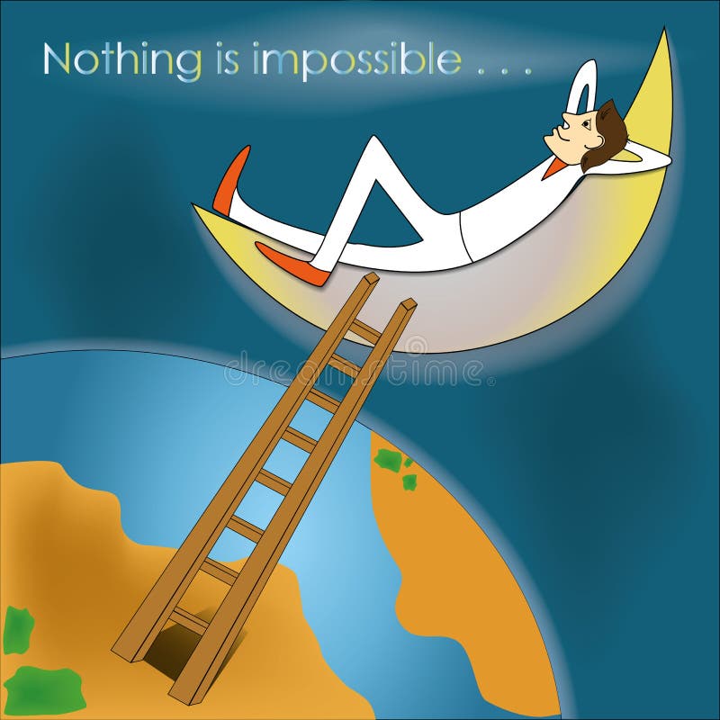 Nothing is impossible stock illustration. Illustration of plan - 69454029