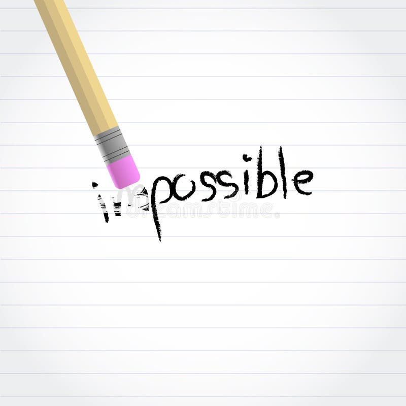 Nothing Impossible on White Paper. Stock Illustration - Illustration of ...