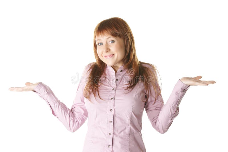 Nothing left stock image. Image of woman, finished, smiling - 8866713