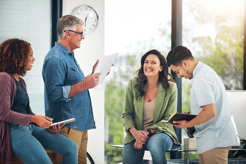 Nothing Makes Them Happier Than an Exciting New Project. a Group of ...