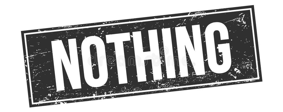 NOTHING Text on Black Grungy Rectangle Stamp Stock Illustration ...