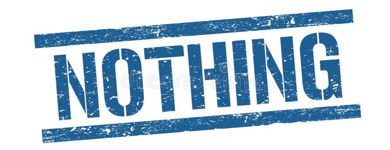 NOTHING Text on Blue Vintage Lines Stamp Stock Illustration ...
