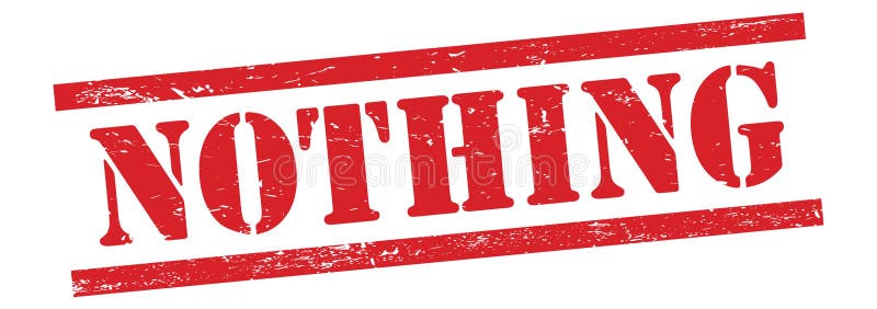 NOTHING Text on Red Grungy Lines Stamp Stock Illustration ...