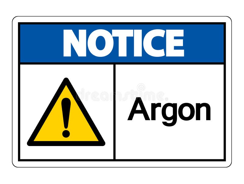 Notice Argon GHS Sign on White Background Stock Vector - Illustration ...