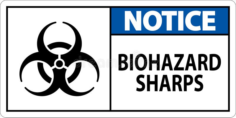 Biohazard Label, Biohazard Sharps Stock Vector - Illustration of ...