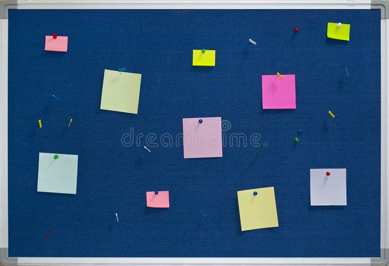 Notice board stock image. Image of office, board, yellow - 18507485