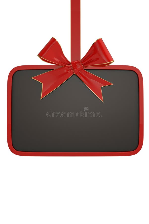 Notice Board and Bow Isolated on White Background 3D Illustration Stock ...