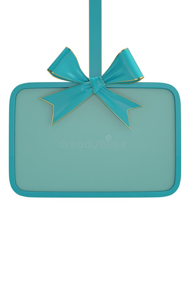 Notice Board and Bow Isolated on White Background 3D Illustration Stock ...