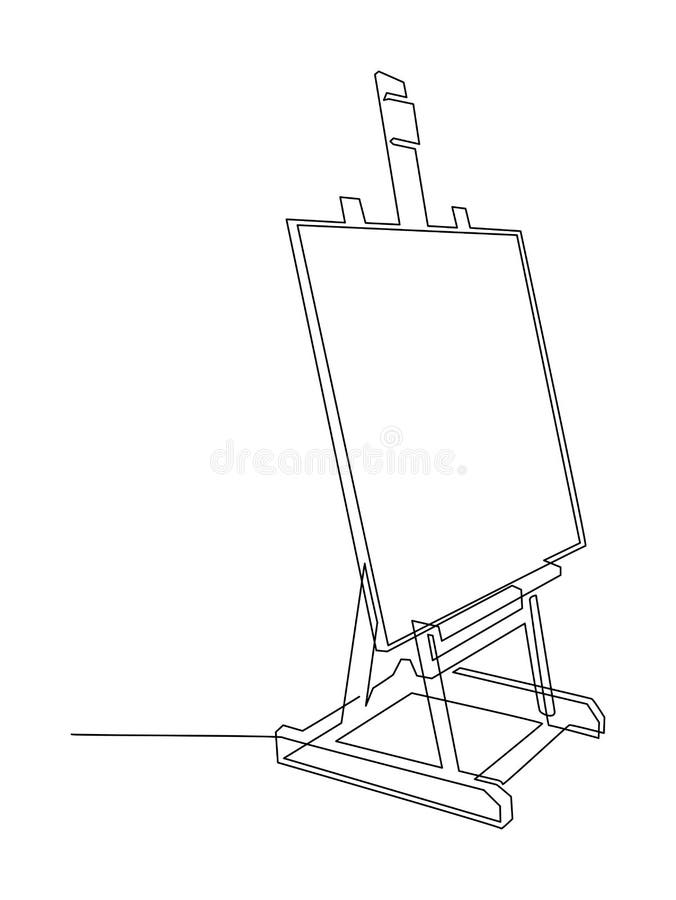 Notice Board. Easel with a Tablet. Mockup for an Advertising Poster ...