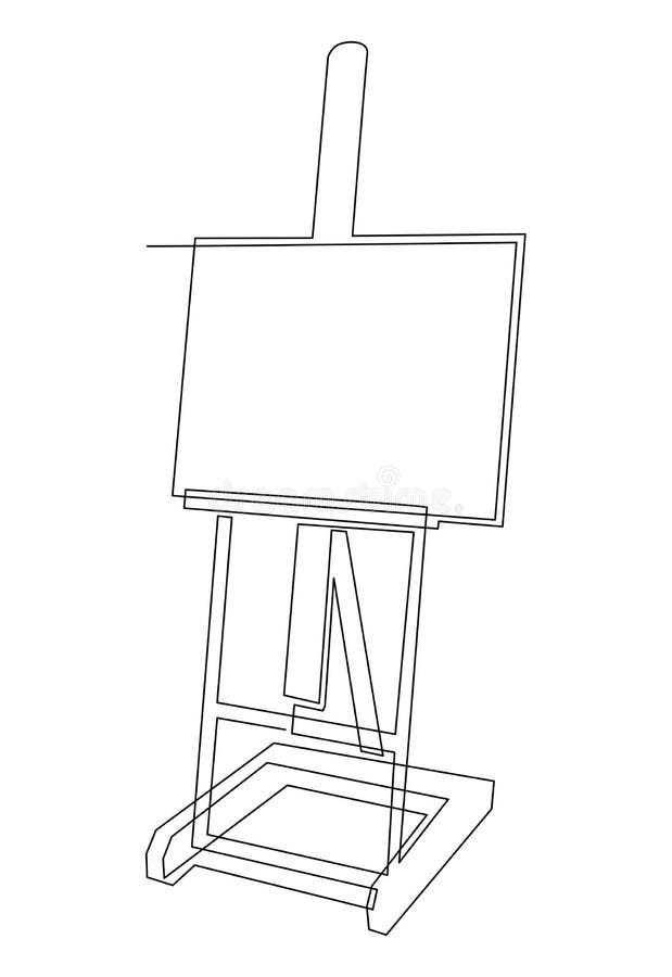 Notice Board. Easel with a Tablet. Mockup for an Advertising Poster ...