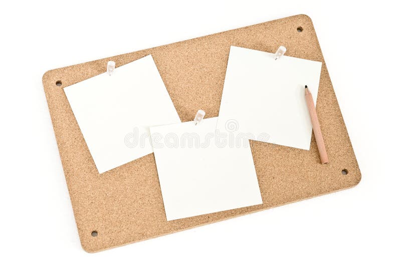 Notice Board with Pencil stock image. Image of text, tack - 17919307