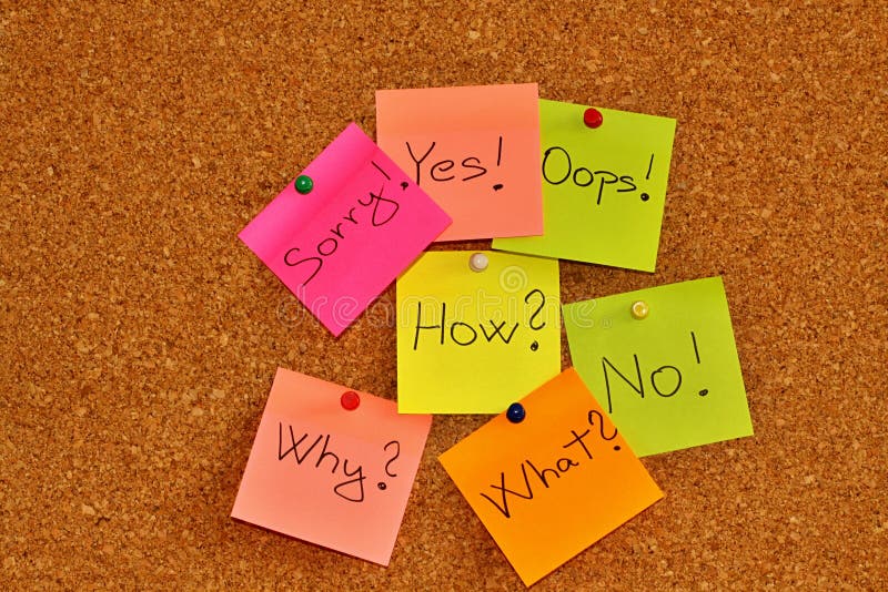 Notice Board with Sticky Note Pads Stock Image - Image of cork, detail ...