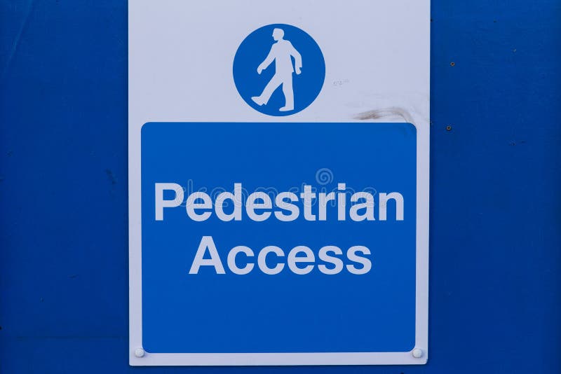 Notice Board on the Wall with Text Pedestrian Access Editorial Image ...