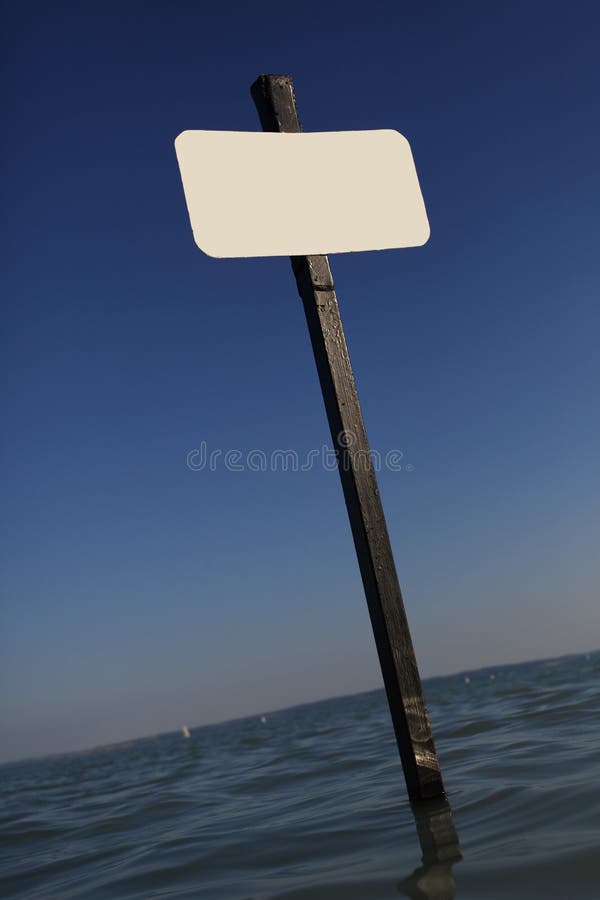 Notice board in the water stock photo. Image of board - 15903690