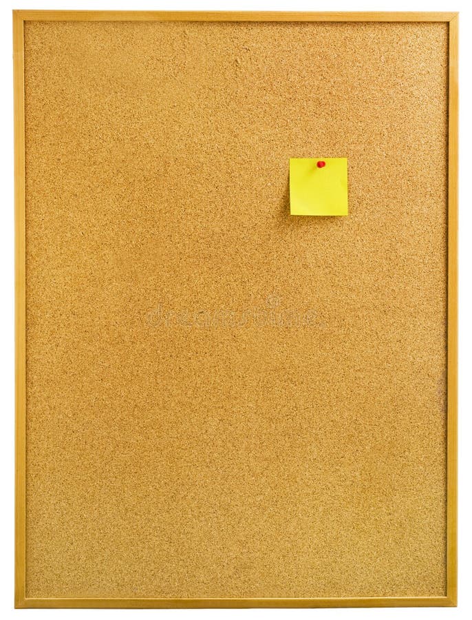 Yellow Note Paper Notice Board Stock Photo - Image of letter, cotton ...