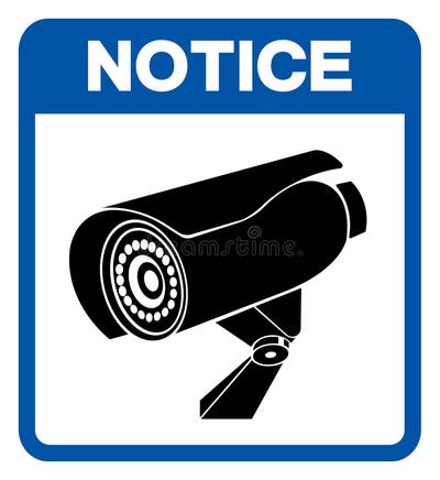 Notice CCTV Symbol Sign, Vector Illustration, Isolate on White ...