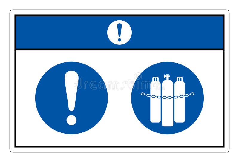 Notice Chained Cylinders Symbol Sign, Vector Illustration, Isolate on ...