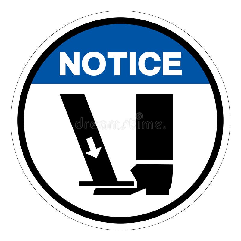 Notice Crush Hazard Symbol Sign, Vector Illustration, Isolate on White ...