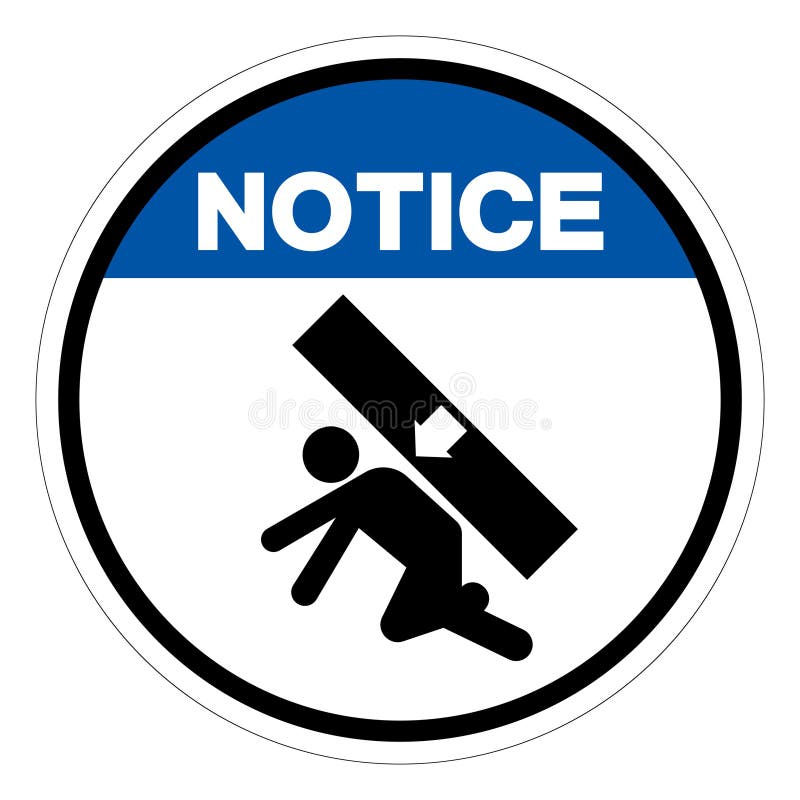 Notice Crush Hazard Symbol Sign, Vector Illustration, Isolate on White ...