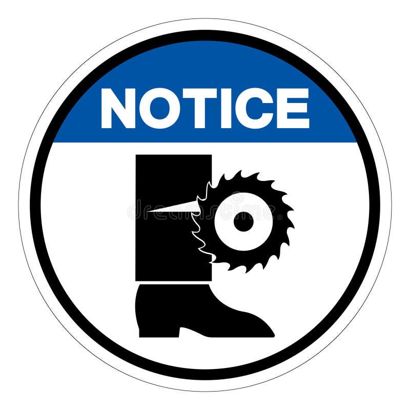 Notice Cut Hazard Leg Symbol Sign, Vector Illustration, Isolate on ...