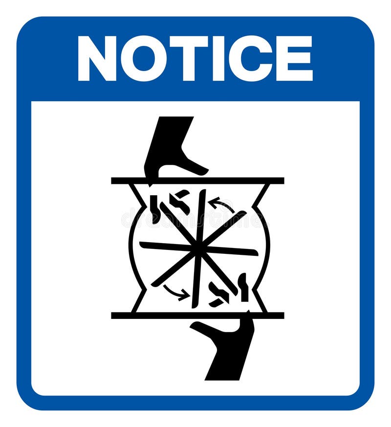 Notice Cutting of Fingers Rotating Blade Symbol Sign, Vector ...