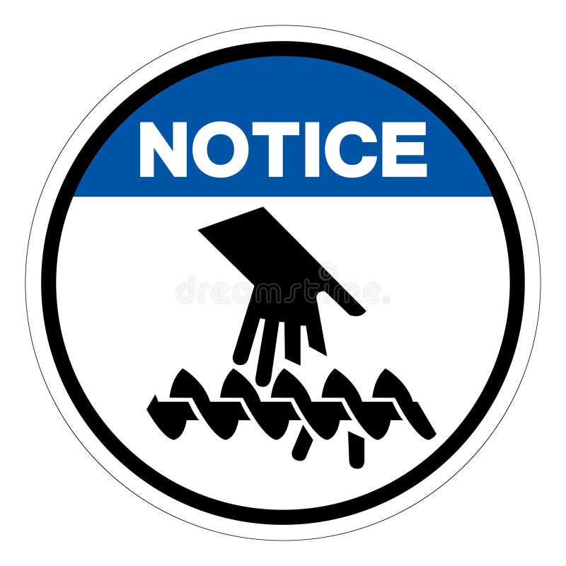 Notice Cutting Hand Hazard Symbol Sign, Vector Illustration, Isolate on ...