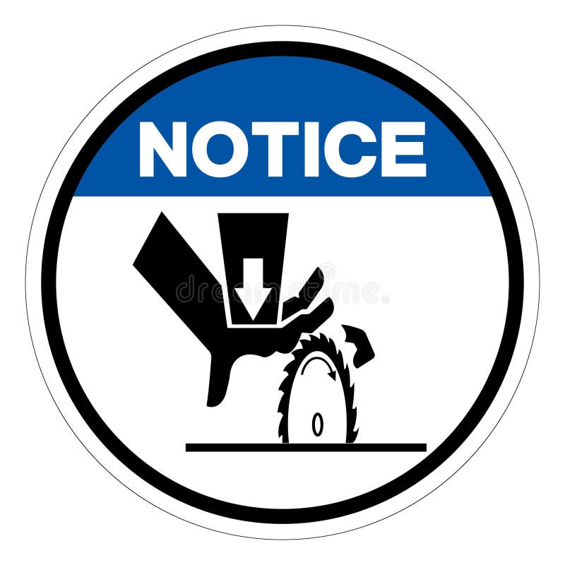 Notice Cutting Hazard Symbol Sign, Vector Illustration, Isolate on ...