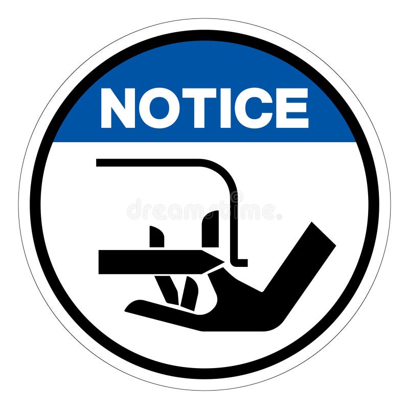 Notice Cutting Hazard Symbol Sign, Vector Illustration, Isolate on ...