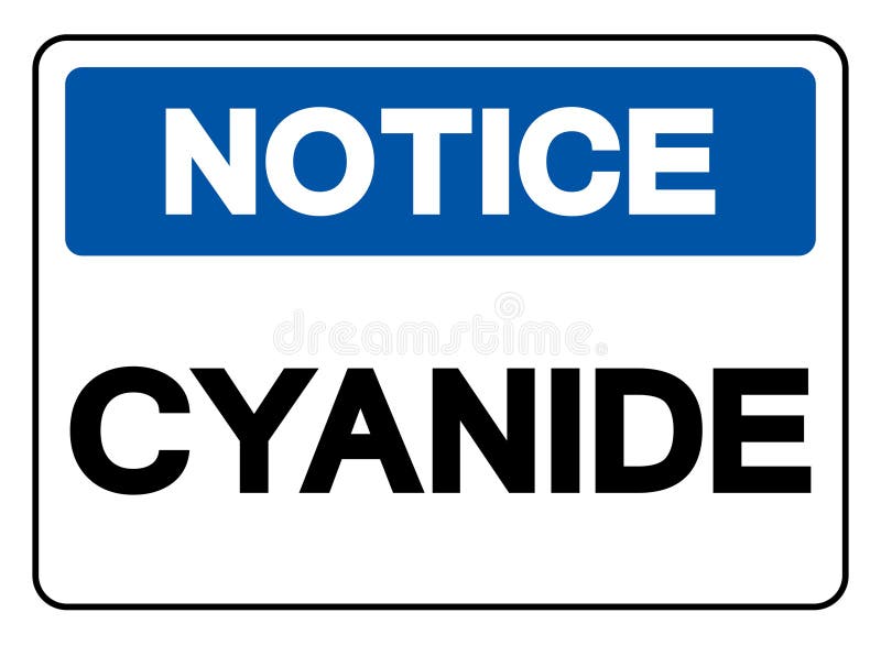 Notice Cyanide Symbol Sign, Vector Illustration, Isolated on White ...