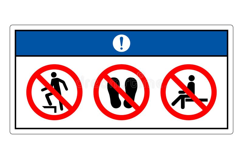 Notice Do Not Step Symbol Sign on White Background Stock Vector ...