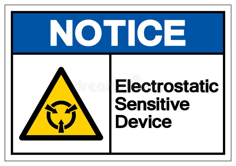 Notice Electrostatic Sensitive Device Symbol Sign, Vector Illustration ...