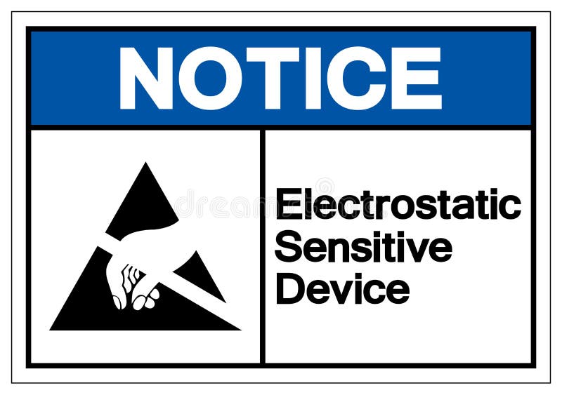 Notice Electrostatic Sensitive Device Symbol Sign, Vector Illustration ...
