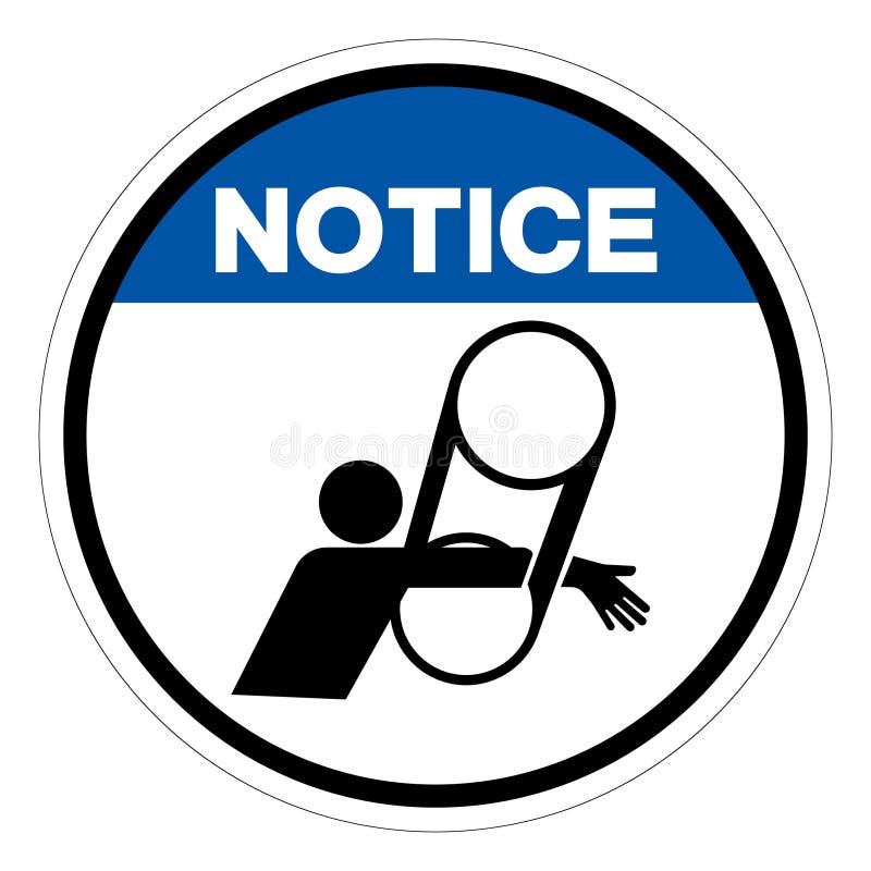 Notice Entanglement Hazard Arm Symbol Sign, Vector Illustration ...