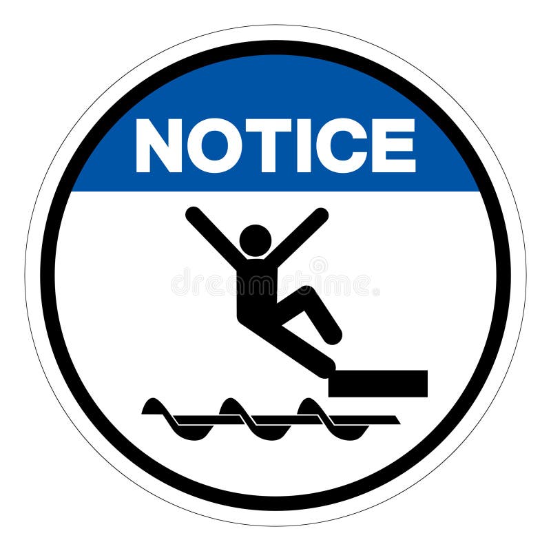 Notice Fall Hazard Symbol Sign, Vector Illustration, Isolate on White ...