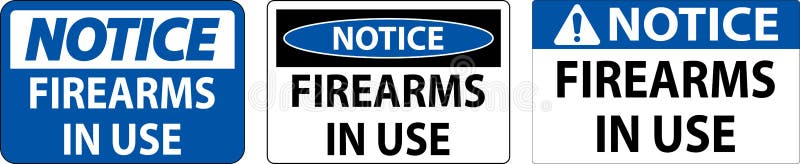 Notice Firearms Allowed Sign Firearms in Use Stock Vector ...